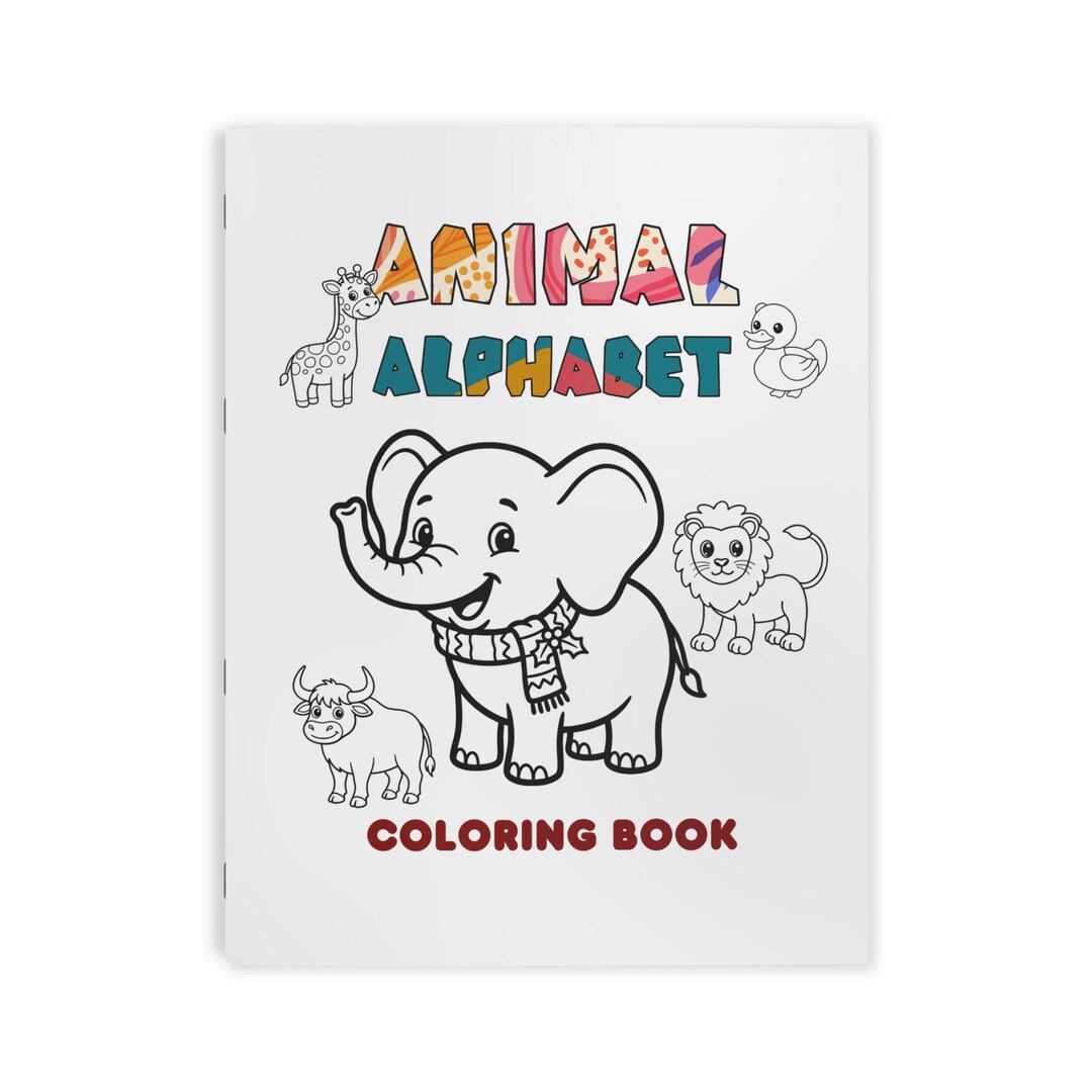 Animal Alphabet Coloring Book, Physical ABC Coloring Pages, Kids ...