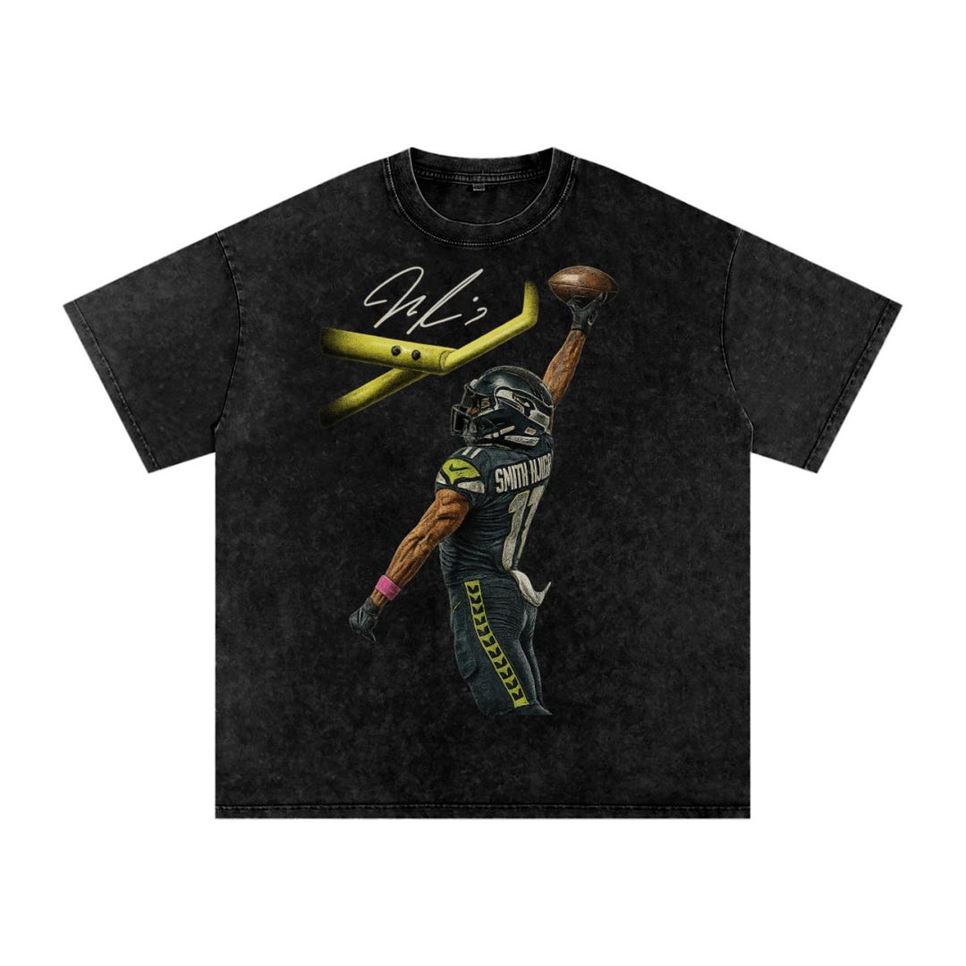 Jaxon Smith-njigba Snow Washed Oversized Shirt, Vintage Seattle ...