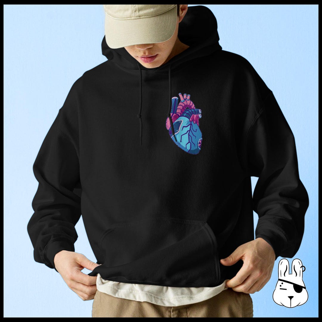 Heavy Heart - Cyberpunk Anatomical Heart Hoodie in Cotton Candy - Etsy
