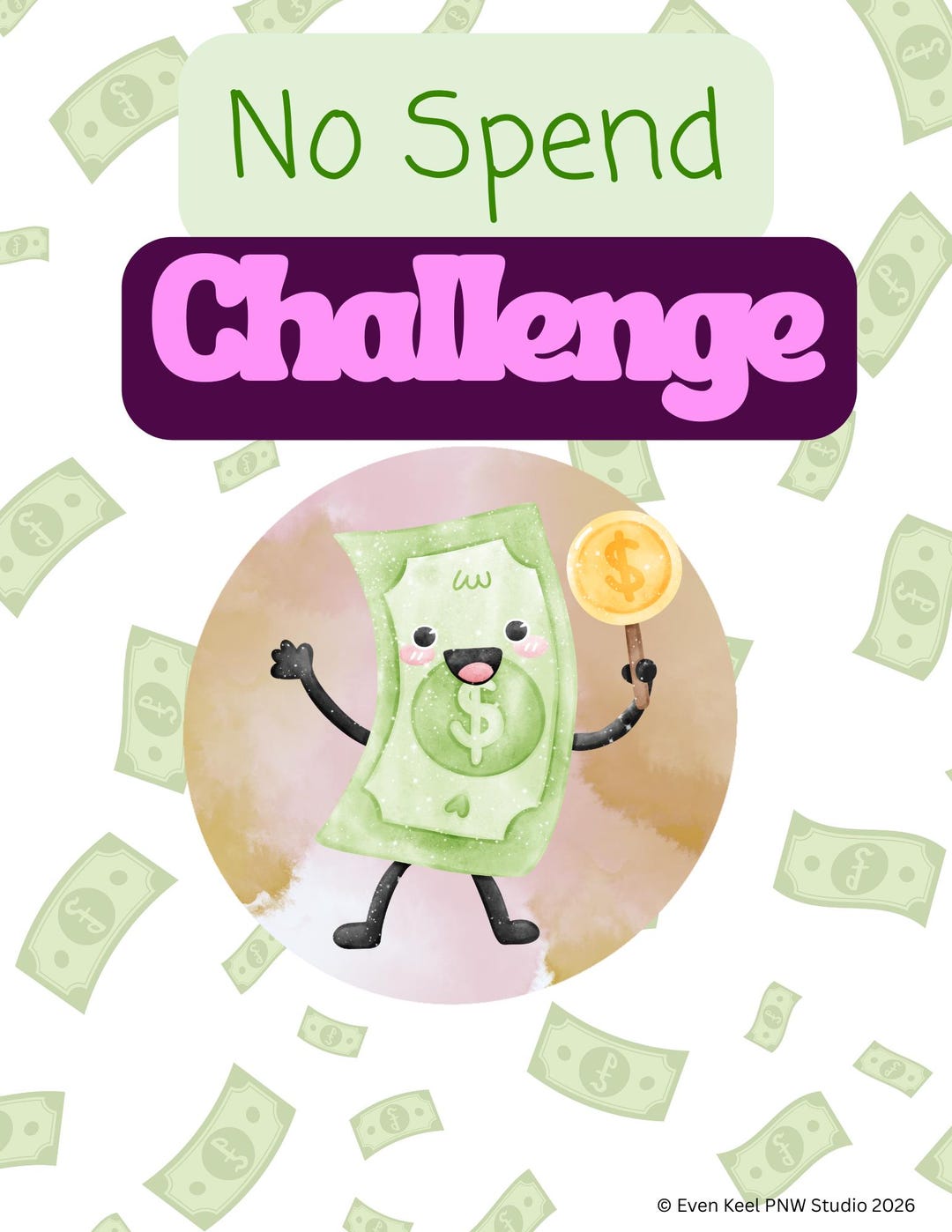 No Spend Challenge Workbook - A Gentle Guide to Mindful Spending - Etsy