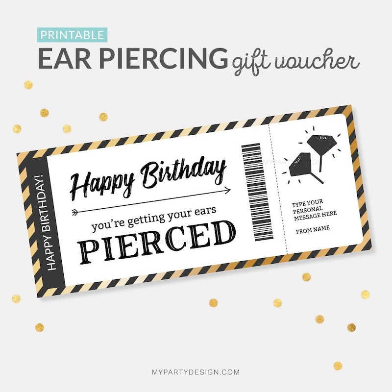 Piercinggutschein pdf vorlage - Etsy.de