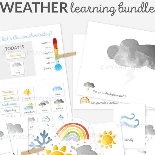 Printable Weather Learning Bundle Learn the Weather - Etsy