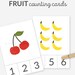 Printable Counting Cards, Fruit Clip Cards, Learn the Numbers ...