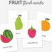 Printable Fruit Flash Cards, Learn the Fruits, Homeschool Early ...