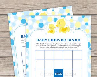 Duck Baby Shower Bingo - Etsy