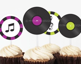 Music Cupcake Toppers Musical Cupcake Toppers Music Notes - Etsy