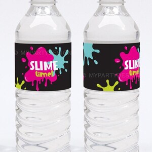 Slime Bottle Labels, Slime Party Decorations, Slimy Birthday Printables ...