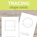 Tracing Shapes Cards, Homeschool Printable Activity for Toddlers and ...
