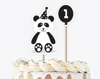 Printable Panda Cake Topper - Etsy