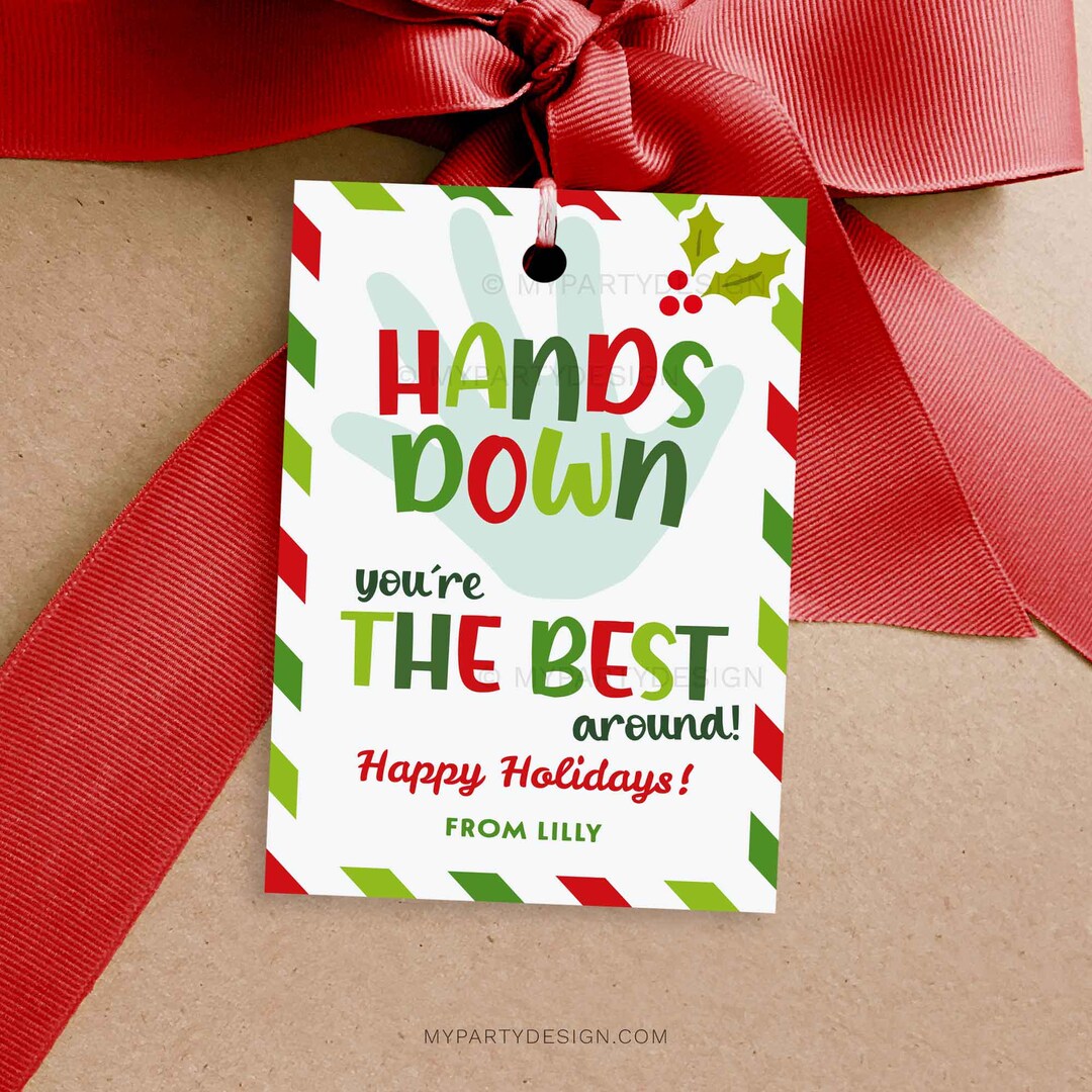 Hands Down Best Around Christmas Gift Tag, Holidays Soap Sanitizer ...