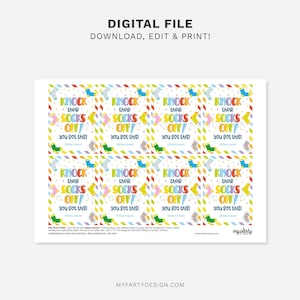 Socks Good Luck Tag, Knock Their Socks off Encouragement Gift for Cheer ...