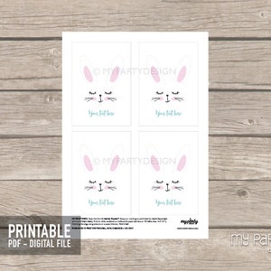 Bunny Food Labels, Little Bunny Party Place Cards, Easter Bunny, Rabbit ...