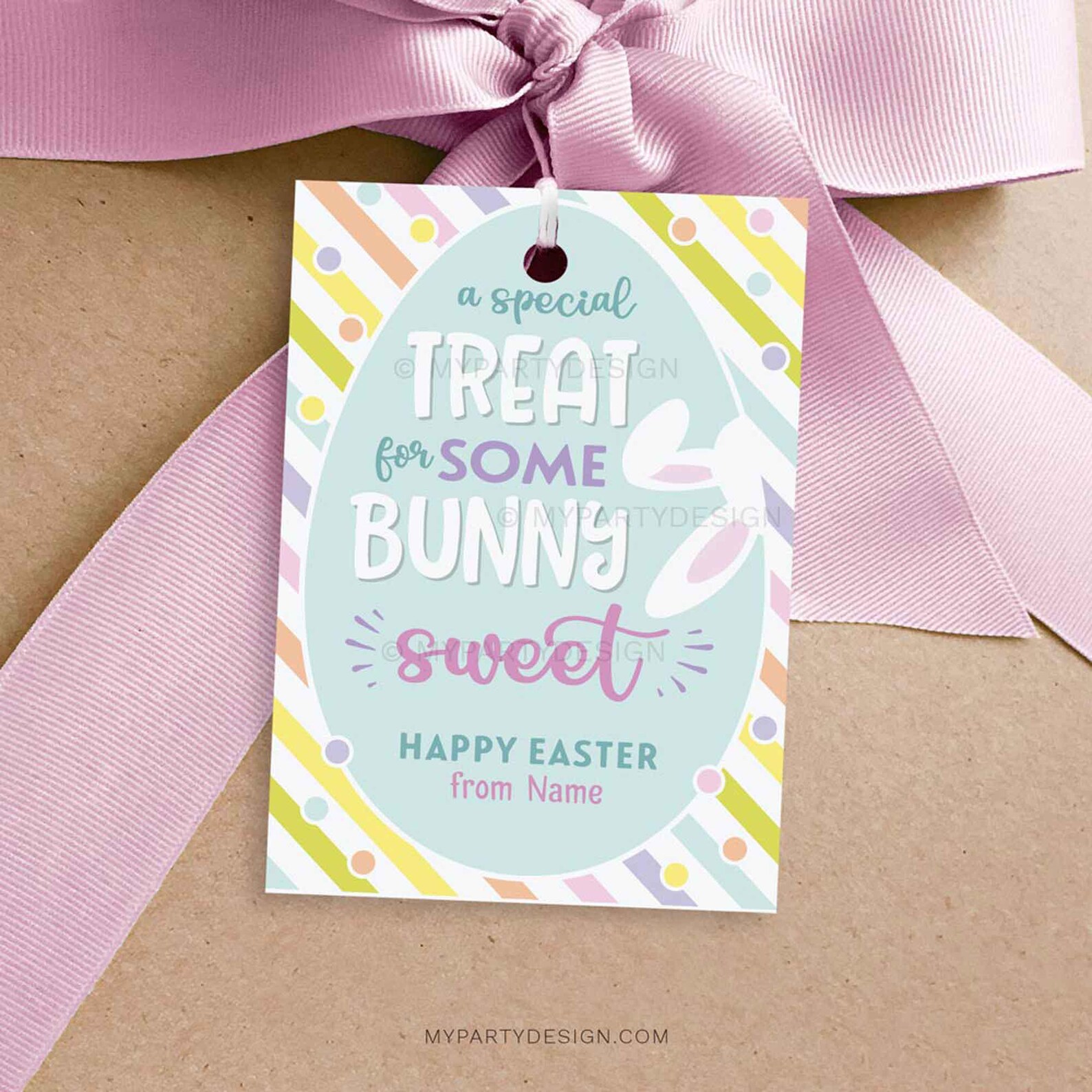 Easter Treat Tag for Some Bunny Sweet, Favor Gift Tags for Kids School ...