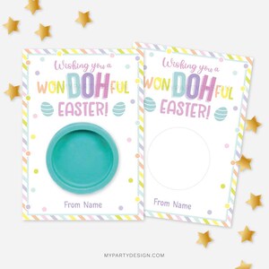 Wondohful Easter Cards, Play Dough Easter Tag for Classroom, Kids Class ...