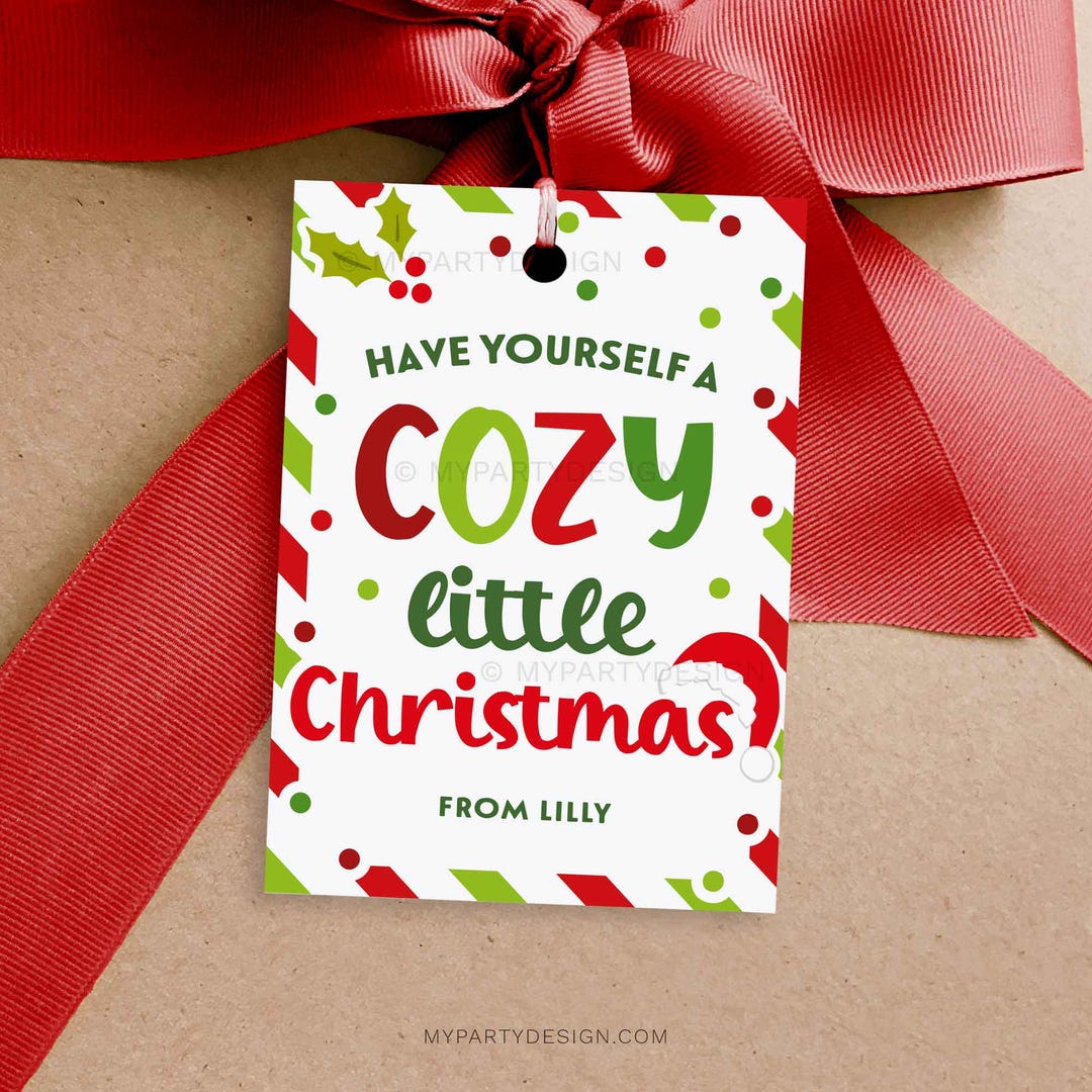 Cozy Little Christmas Gift Tag, Holiday Appreciation Favor for Teacher ...