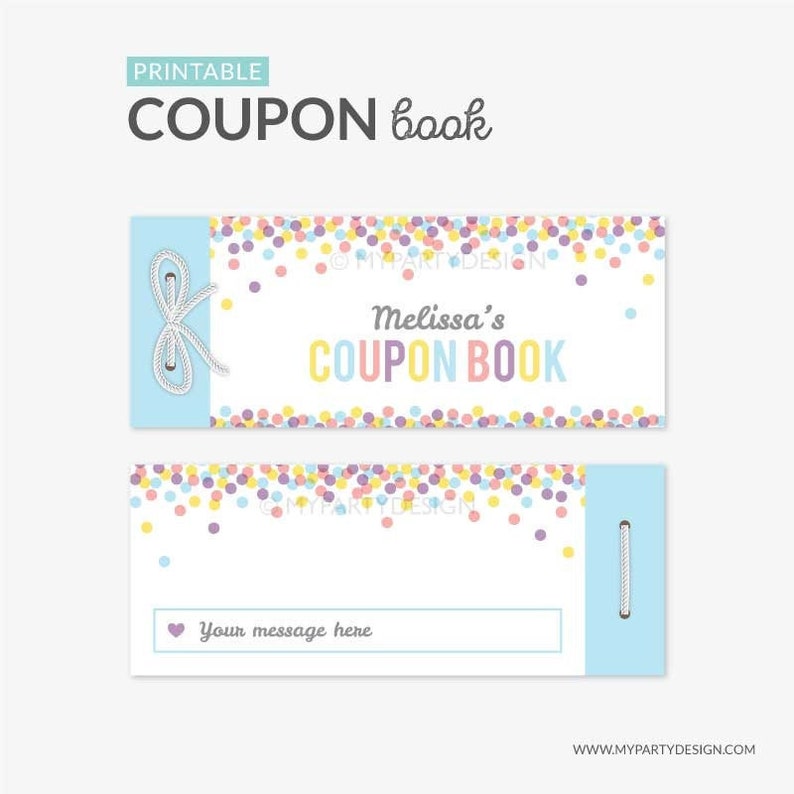 Personalized Coupon Book Printable Birthday Coupons | Etsy