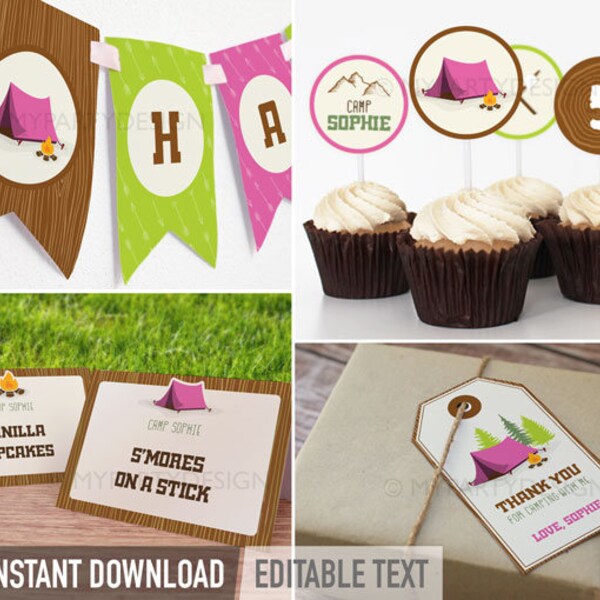 Camping Birthday Party Decorations - Etsy