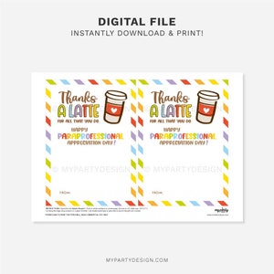 Paraprofessional Appreciation Day Gift Card Holder for Teacher Aides ...