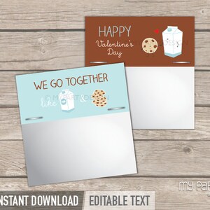 Kids Valentines, Valentine's Day Bag Toppers, Cookies and Milk ...