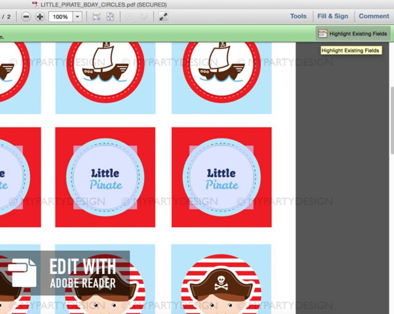 Pirate Cupcake Toppers Pirate Birthday Printables Little | Etsy