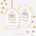 Eggcellent Coworker Easter Tag, Co-worker Easter Favor Gift Tags, Work ...