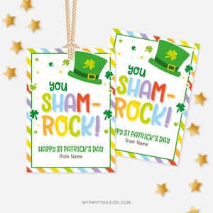 You Shamrock St Patrick's Day Tag, St Patty's Card for Students ...