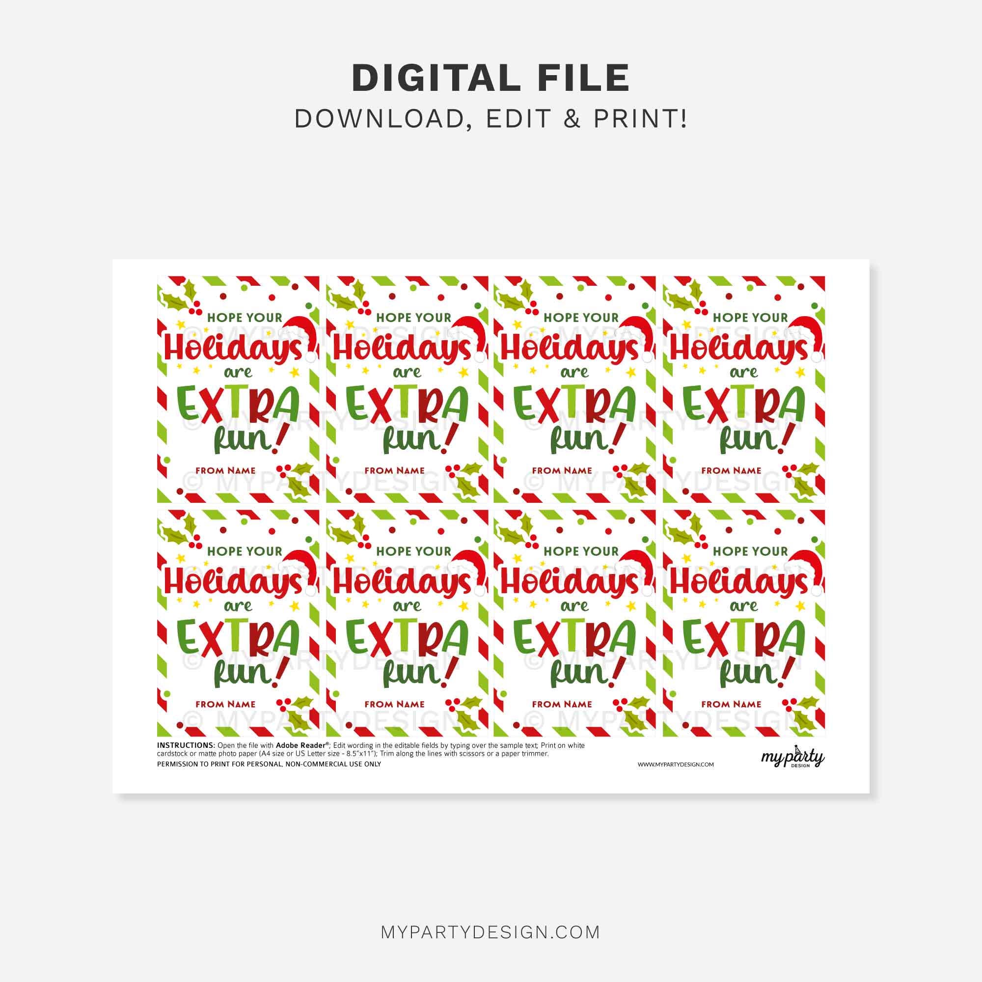 Christmas Holidays Extra Fun Gift Tag, School Class Gifts Label, Bubble ...