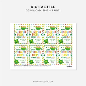 Cerealsly Lucky to Have You St Patrick's Day Tag, Cereal St Patty's ...