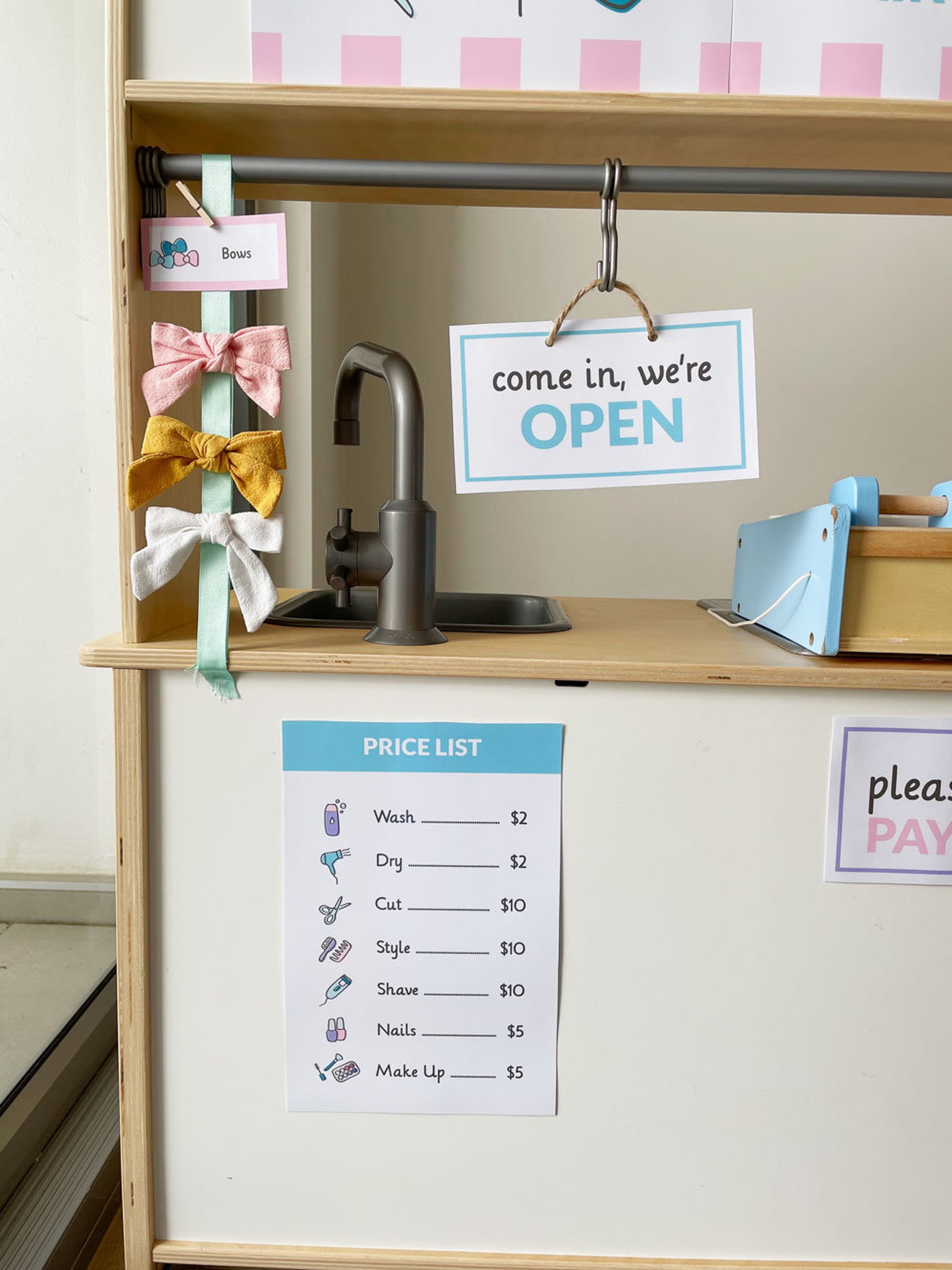 Hair Salon Dramatic Play Printables Hairdresser Pretend Play - Etsy ...