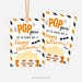 Halloween Popcorn Gift Tag, Poppin by Gift Label, Thank You Gift for ...
