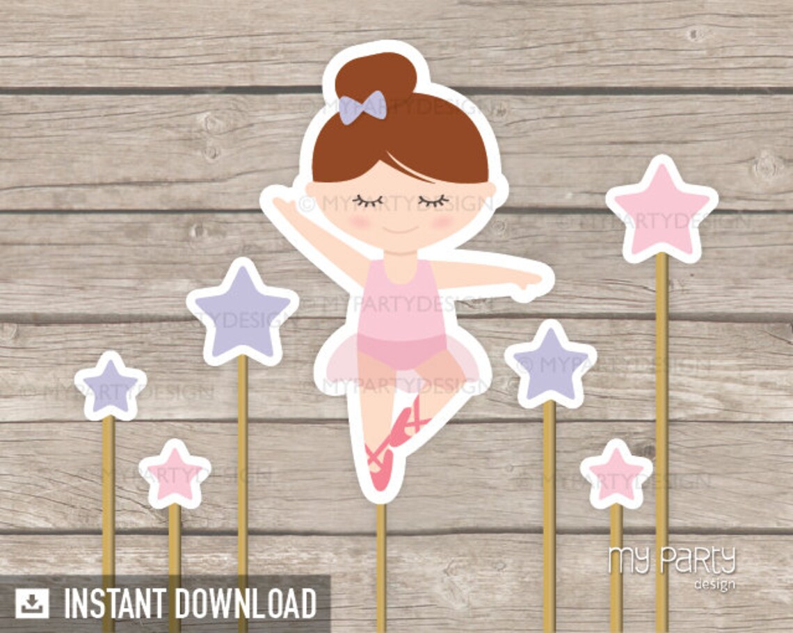 Ballerina Cake Topper Ballet Party Cake Topper Ballet Dancer | Etsy