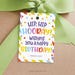 Hip Hip Hooray Happy Birthday Gift Tag, Kids Class Gift Label for ...