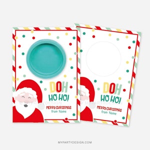 Christmas Playdough Gift Card, Class Gift Tag, Santa Gift Label From ...
