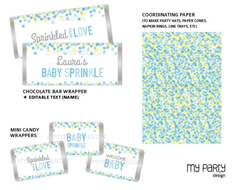 Baby Boy Sprinkle Decorations Baby Sprinkle Party Pack - Etsy