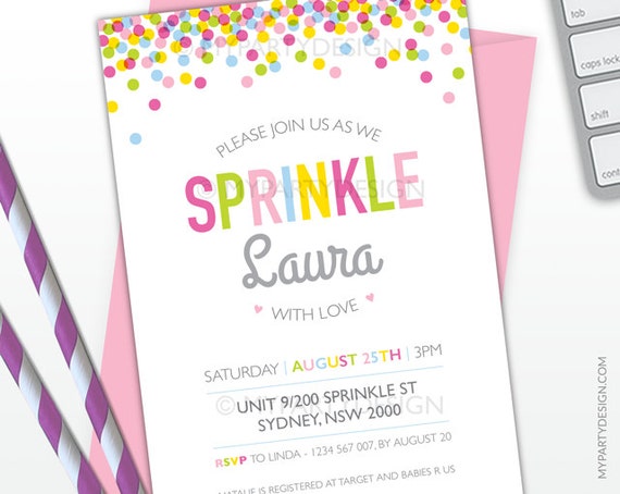 Sprinkle Invitation Templates
