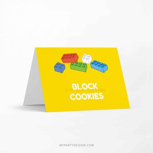 Building Blocks Party Tent Labels, Building Bricks Birthday Food Labels ...