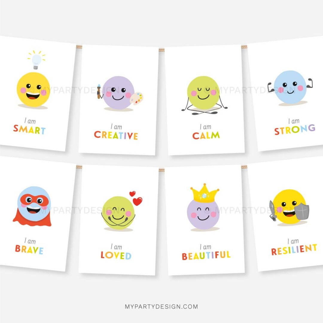 Kids Affirmation Cards, Printable I Am Affirmations for Children ...