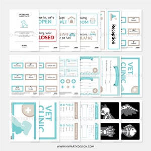 Vet Dramatic Play Printables, Veterinarian Clinic Animal Hospital ...