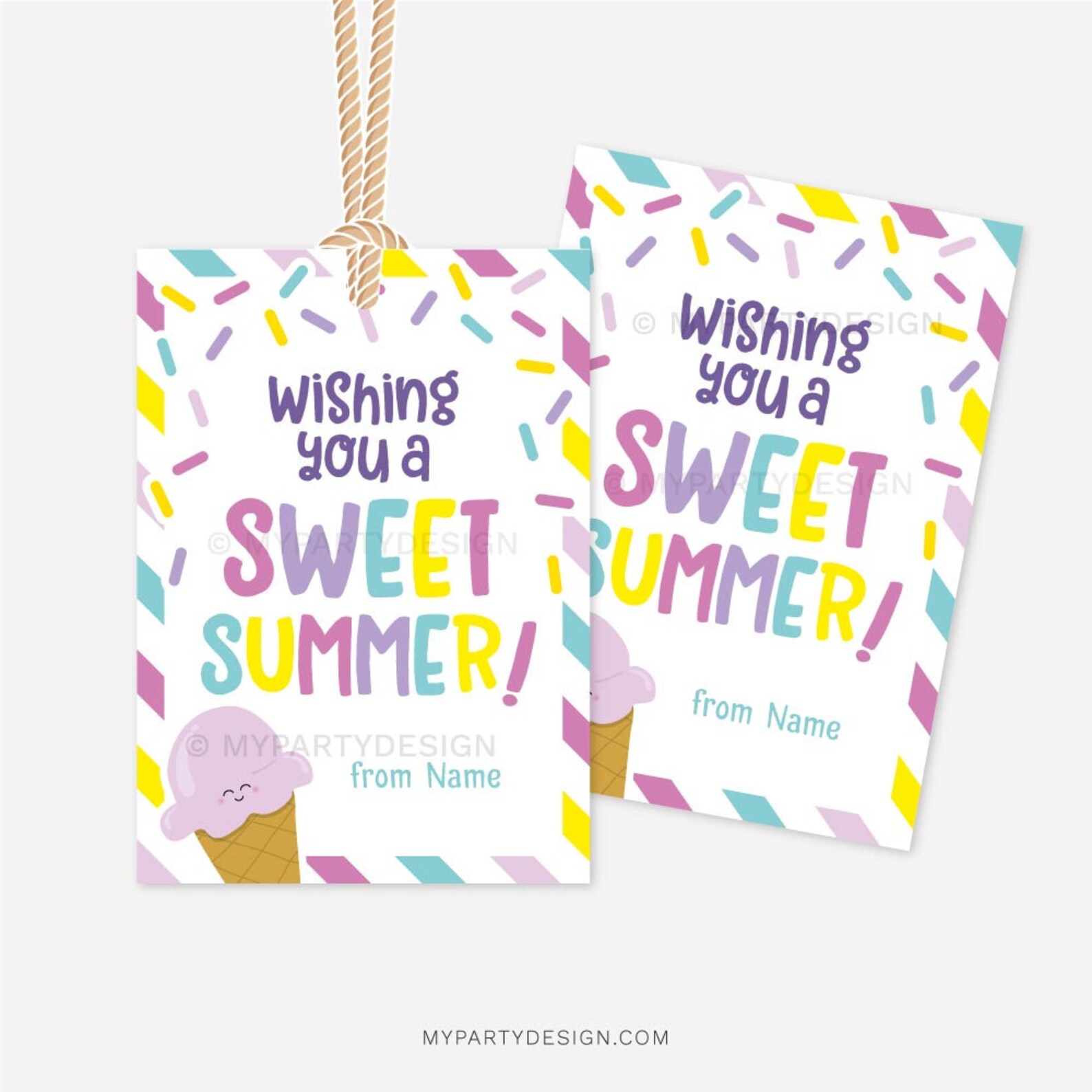 Wishing You a Sweet Summer Tag, End of School Year Gift for Teacher or ...
