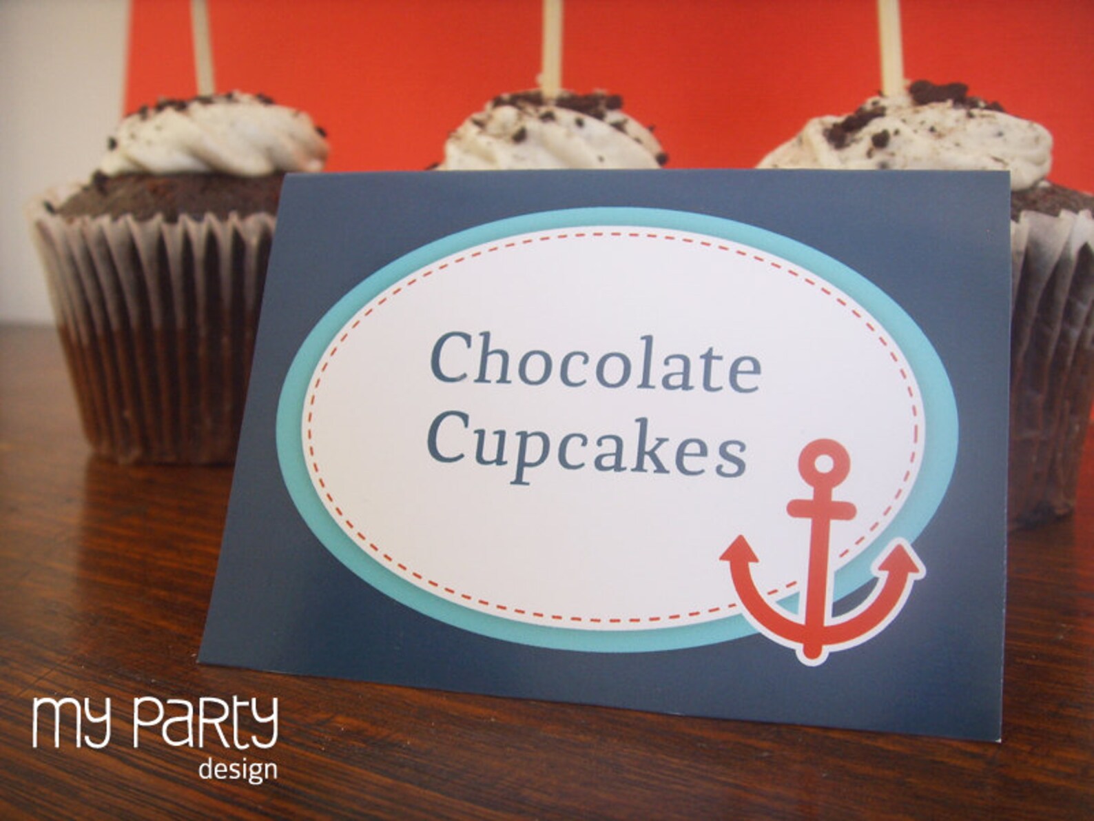 Nautical Food Labels, Nautical Birthday Party Tent Cards, Boat Party ...