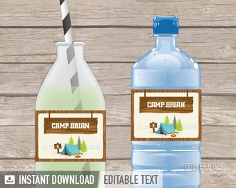 CAMPING FOOD LABELS Camping Birthday Camping Party - Etsy