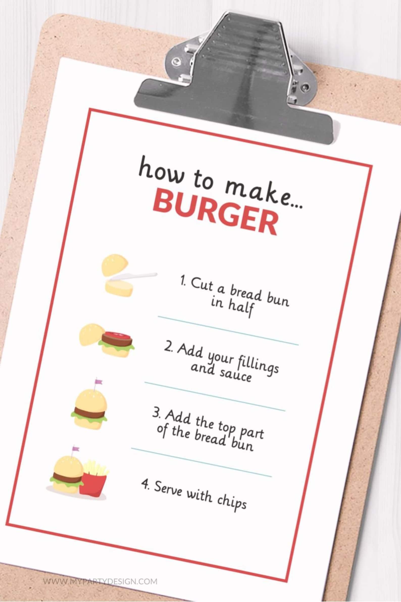 Burger Shop Dramatic Play Printables, Kids Pretend Play, Hamburger ...