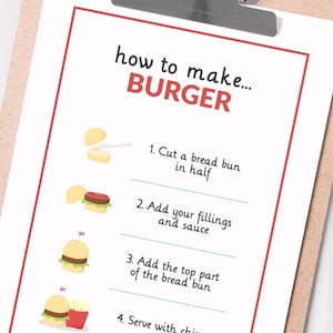 Burger Shop Dramatic Play Printables, Kids Pretend Play, Hamburger ...