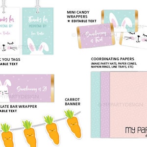 Bunny Party Decorations, Bunny Birthday, Easter Rabbit Party Pack ...