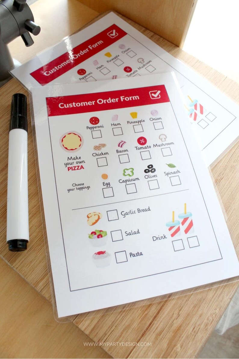 Pizza Shop Dramatic Play Printables, Kids Pizzeria Pretend Play, Pizza ...