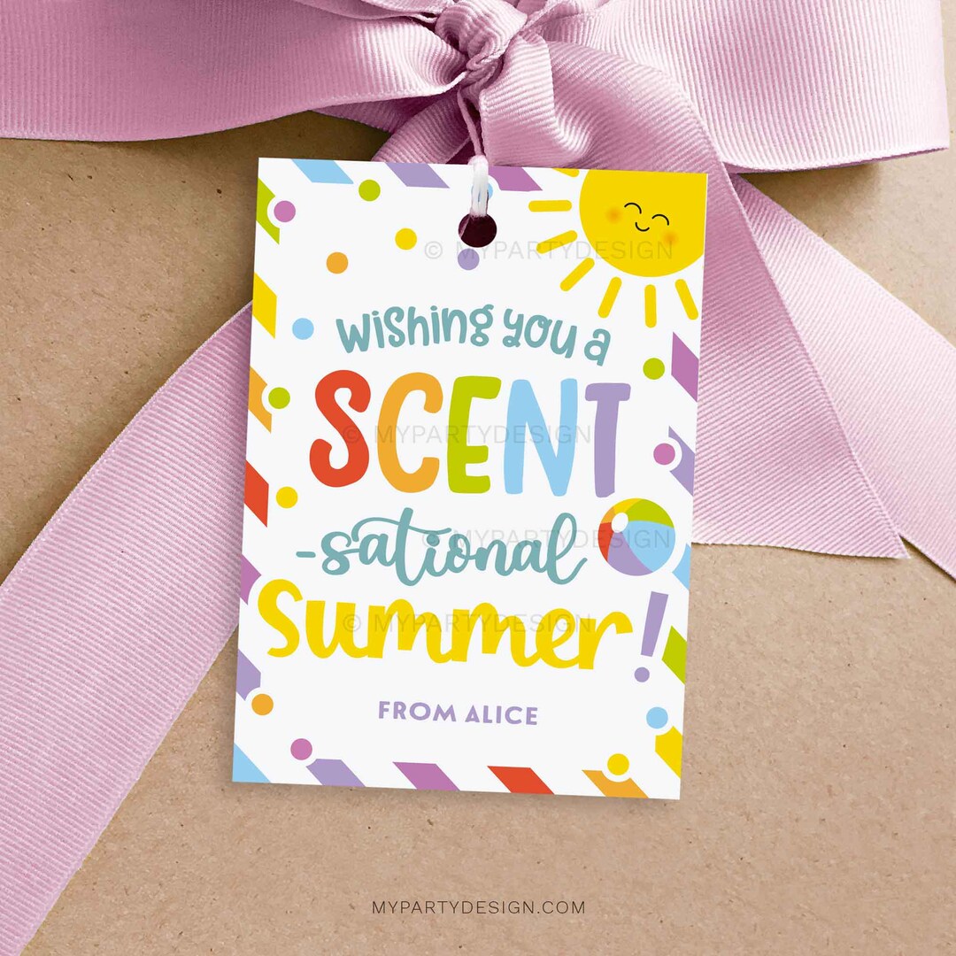 Scent-sational Summer Gift Tag, Soap Candle Fragrance Gift for Teacher ...