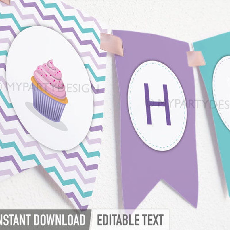 Purple Birthday Banner - Etsy