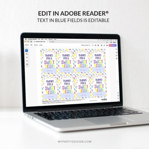 Thanks for a Sweet Year Tag, End of School Summer Gift for Teacher or ...