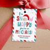 Printable Christmas Gift Tag Template, Cute Editable Holiday Reindeer ...