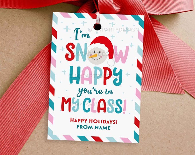 Snowman Merry Christmas Printable Tags, Watercolor Christmas Digital ...